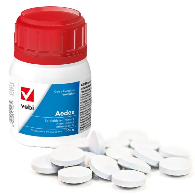 Insetticida in capsule effervescenti "Aedex" larvicida anti zanzare ti